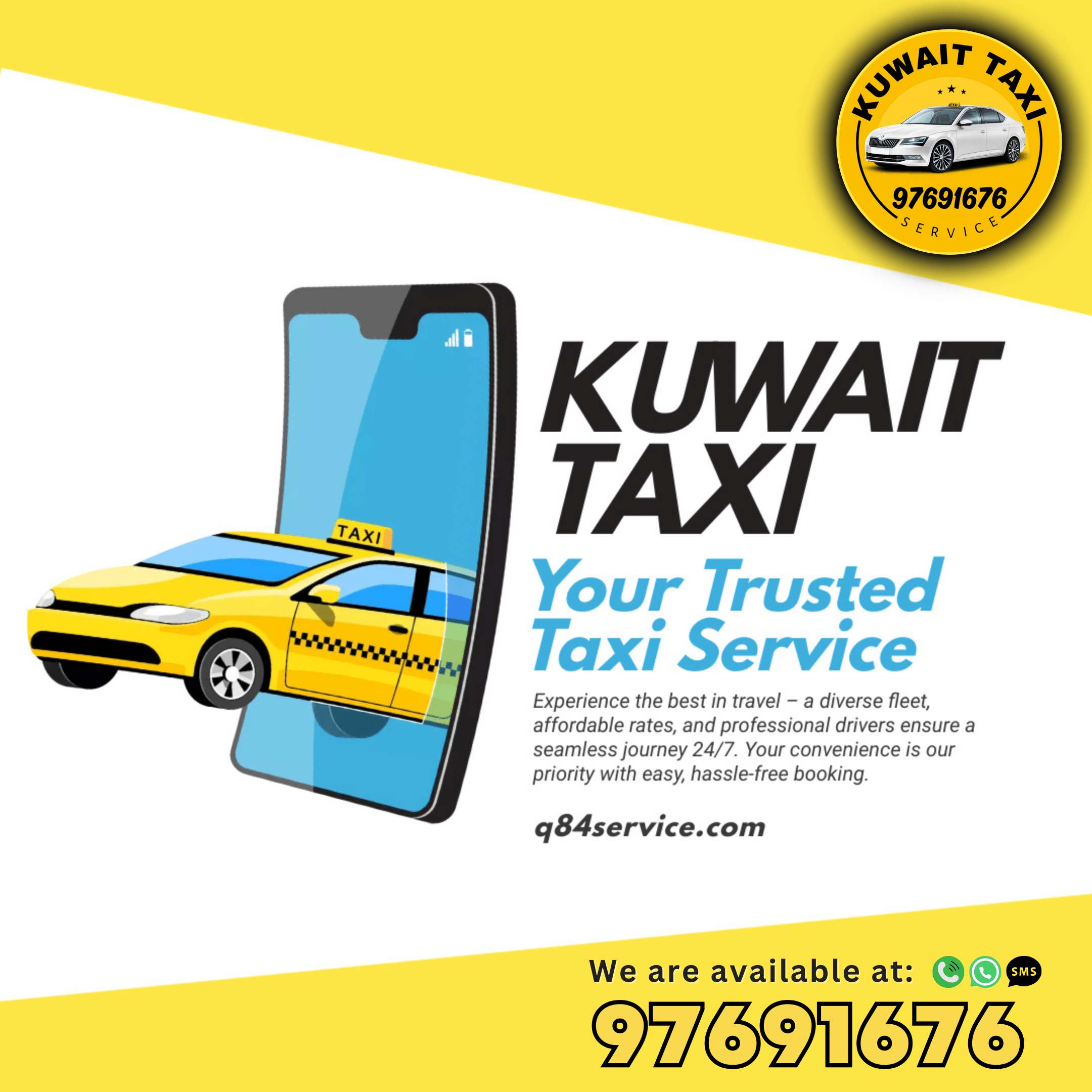 Call Taxi in West Mishref Kuwait - Q8 Taxi Service